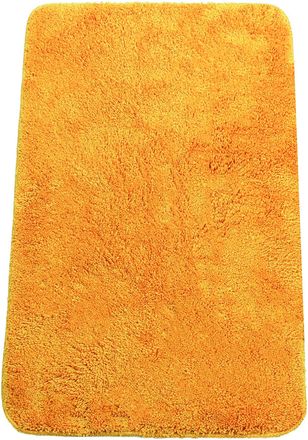Brandsseller Badezimmerteppich 70x120 cm Badvorleger Badematte Badteppich rechteckig Chenille rutschfest saugstark maschinenwaschbar - Orange