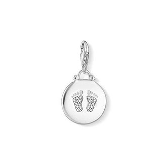 Thomas Sabo Femmes-Charm-Pendentif Coin Pied de Bébé Charm Club Argent Sterling 925 1692-051-14