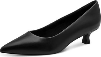 Marco Tozzi Marco Tozzi Damen Pumps weiches Feel Me Fu&szlig;bett Leder Leder Decksohle weiches Innenfutter Modern, schwarz (Black Nappa), 40 EU