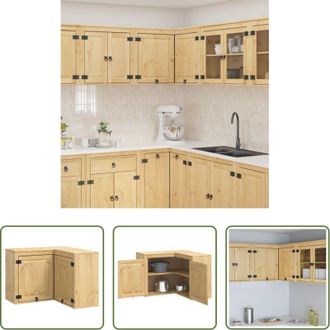 vidaXL vidaXL Schrank Kiefer - Schrank SKI Honigbraun 80 x 80 x 60 cm Massives Kiefernholz