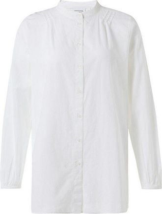 Comma Langarmbluse Bluse Leichte Tunika-Bluse mit Biesen-Details