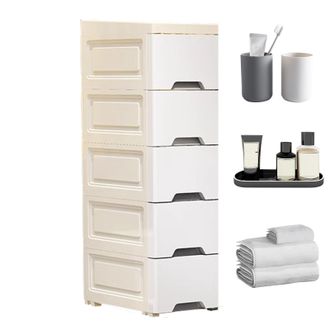 Generic Badezimmerschrank - schmale Aufbewahrung, K&uuml;chenm&ouml;bel | Tower Organizer mit Rollen f&uuml;r Wohnung Hotel Residenz K&uuml;che Studio Wohnheim Schlafzimmer Badez