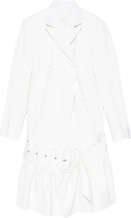 Rokh manteau boutonné à volants - Blanc