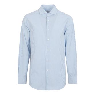 Aspesi Homme, Chemises, Bleu, Taille: L Camicia in popelin a righe