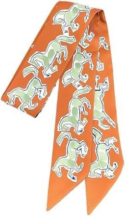 Generico &Eacute;charpe &agrave; imprim&eacute; de selle en soie fine pour cheveux, col et bandeau pour femme, C232-3, taille unique