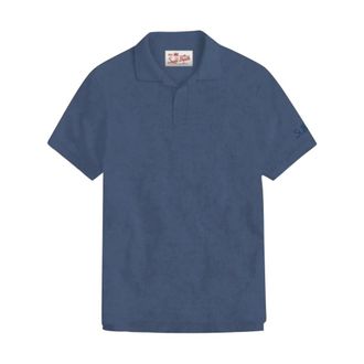 MC2 Saint Barth Baumwoll-Polohemd- Uni - - Tops - Herren - Blau - XL