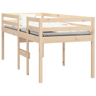 vidaXL Vidaxl - Lit haut 80x200 cm Bois de pin massif