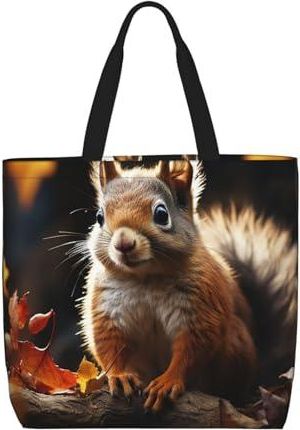 Generic &Eacute;cureuil Dans Les Bois Sac Fourre-Tout L&eacute;ger Tote Bag Pliable Sac A Main Femmes Pour Universit&eacute; Quotidienne Plage
