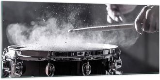 Arttor Wandbilder Dekoration Wohnzimmer Trommel Staub Trommel Panorama Bilder auf Glas 120x50cm Glasbild Schlafzimmer Küche Wand Kunstdruck Art Groß Wanddeko