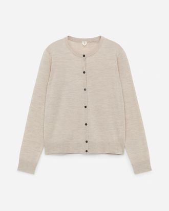 Arket Strickjacke Aus Merinowolle -Beige