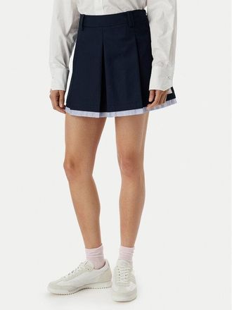 Tommy Jeans Trapezf&ouml;rmiger Rock Varsity Pleated DW0DW22758 Dunkelblau Regular Fit