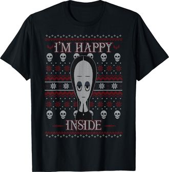 The Addams Family Christmas Wednesday Im Happy Inside T-Shirt