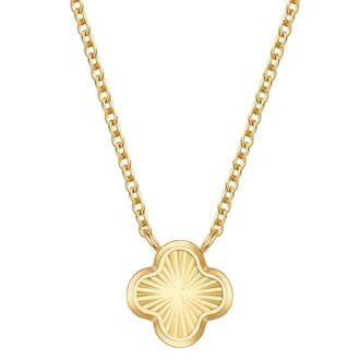 Glanzst&uuml;cke M&uuml;nchen Halskette - Edelstahl Halskette Kleeblatt - Gr. unisize - in Gold - f&uuml;r Damen