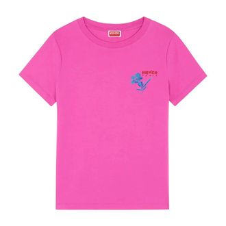 Kenzo Drawn Flowers T-shirt - - Tops - Damen - Rosa - M