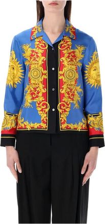 Versace Femme, Blouses et Chemises, Multicolore, Taille: 36 FR Shirt Print The Sun