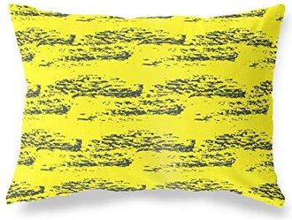 Bonamaison Le Jardin du Lin Kissenbezug Zierkissenbezug Neongelb-Rauch Kissenbezug, Für Bett, Auto, Sofa, Haus, Wohnzimmer, Schlafzimmer, Dekoration, 45x60 Cm - 