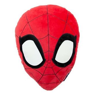 Disney Character World Disney Spiderman Offiziell Lizenziertes Kissen in Sonderform | Spiderman-Kopf-Design | Pl&uuml;sch-Kissen im Abenteuer-Stil | Perfekt f&uuml;r S
