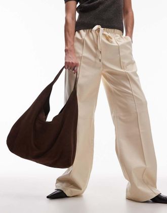 & Other Stories Grand tote bag en daim - Marron chocolat fonc&eacute;