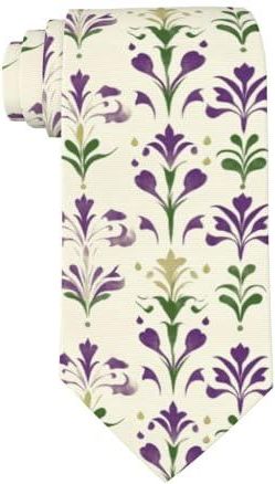 Generic Lys Violets Et Verts Cravates Hommes Élégante Cravate Homme Décontractée Cravates Pour Entreprise Célébrations Femmes