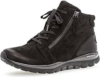 Gabor Femme Bottines, Dame Bottines &agrave; Lacets,Semelle int&eacute;rieure Amovible,Botte dhiver,Demi-Bottes,Botte &agrave; Lacets,Noir (Schwarz (Mel.)),42 EU / 8 UK