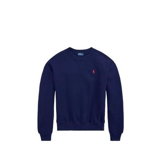 Polo Ralph Lauren Sweat logo brod&eacute; en coton m&eacute;lang&eacute;