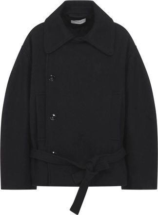 Christophe Lemaire Kurzer Wickelmantel - - Coats - Damen - Schwarzk - S