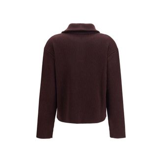 Courr&egrave;ges Womens Brown Wool Oves Aries Sweatshirt Clothing