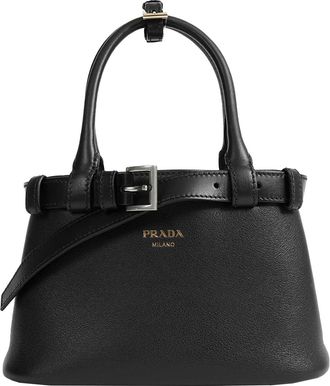 Prada Buckle Small Leather Top Handle Bag