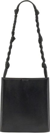 Jil Sander Womens Medium Padded Tangle Bag Black Leather Shoulder