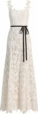 Alice & Olivia Femme, Robes, Blanc, Taille: 36 FR Calla Lace Maxi Dress