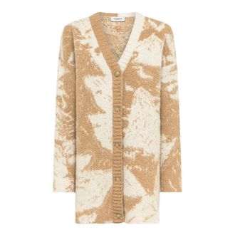 Laneus Gestrickter Cardigan &Uuml;ber - - Knitwear - Damen - Beige - S
