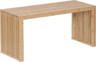 Relaxdays Sitzbank, Bambus, Moderne K&uuml;chenbank, Umkleidebank Flur, Bad & Schlafzimmer, HBT 43x90x33 cm, Schuhbank, Natur