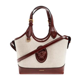 Versace Femme, Sacs, Beige, Taille: ONE Size Rivi&egrave;re Small Canvas Tote