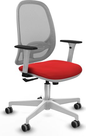 Piqueras y Crespo B&uuml;rostuhl, rot, mit 1D-Armlehnen, h&ouml;henverstellbare Lendenwirbelst&uuml;tze, ausgestattet mit 3 Positionen und Schneidschaum, mit Rollen von 65 mm, Parkett