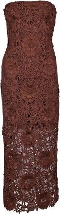 Rotate Rotate Birger Christensen, Femme, Robes, Brun, Taille: 38 FR Lace Mini Dress