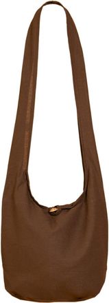 Panasiam Schulterbeutel Damen & Herren, gro&szlig;e & leichte Baumwolltasche, Umh&auml;ngetasche mit Rei&szlig;verschluss, Unisex Schultertasche, gro&szlig;e Tasche, braun