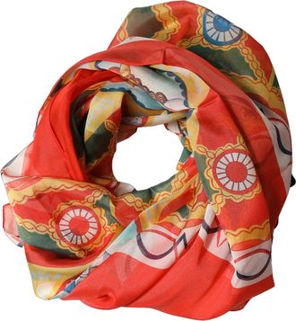 Dolce & Gabbana Silk Printed Square Foulard Scarf - Multicolor