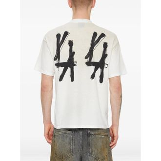 44 Label Group Logo-Print Cotton T-Shirt - White