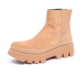Paloma Barcel&oacute; Wildleder Stiefeletten mit seitlichem Rei&szlig;verschluss - - Shoes - Damen - Beige - 41 EU