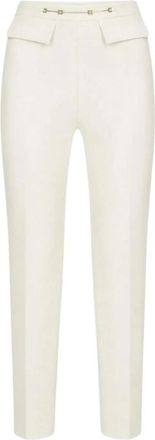 Elisabetta Franchi Pantaloncini cropped - Femme - Pantalons - Blanc - Taille: 36 FR