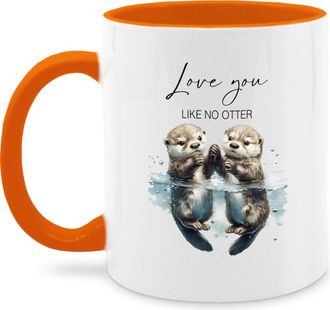 Shirtracer Tasse Tassen 325ml - Love you like no otter Geschenk Paar Geschenke Valentinstag Pärchen Geschenke Weihnachten Paar Geschenk für Verliebte I - 325 ml 