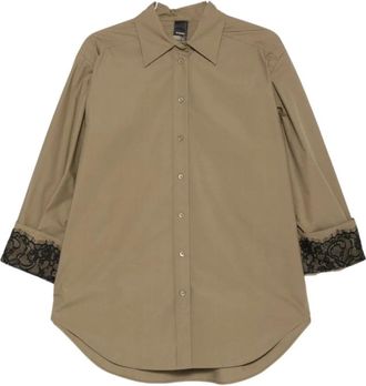 Pinko Pinko, Femme, Blouses et Chemises, Vert, Taille: 38 FR Chemise Torchiatura X22