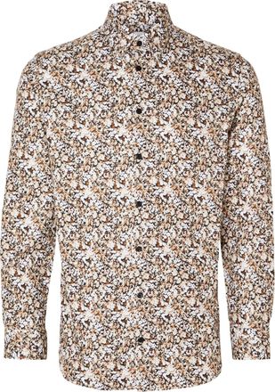 Selected SELETED HOMME Herren SLHSLIMSOHO-Ethan Shirt LS NOOS Hemd, Dark Sapphire/AOP:Medium AOP, Small