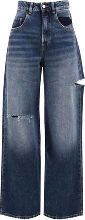 Icon Denim Los Angeles Femme, Jeans, Bleu, Taille: W28 Poppy Wide Leg Jeans
