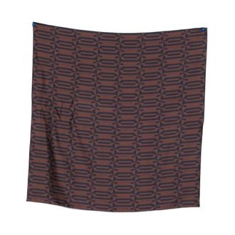 Lanvin Geometrisches Seidentuch mit Logoaufdruck - - Accessories - Damen - Braun - ONE SIZE