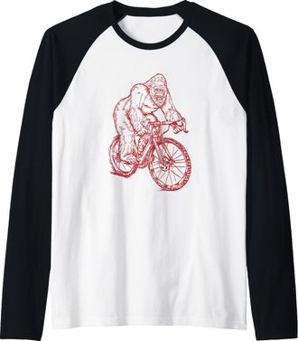 Seembo Gorilla Cycling Bicycle Monkey Lustiges Tierfahrrad Raglan