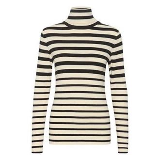 Soaked In Luxury Gestreifter Pullover mit Extra Langen &Auml;rmeln - - Knitwear - Damen - Mehrfarbig - XS