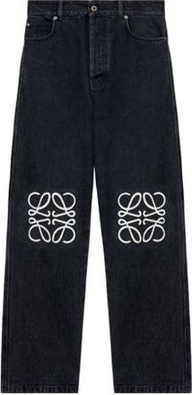 Loewe Jean baggy Anagram de coton m&eacute;lang&eacute;