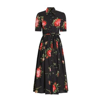 Dolce & Gabbana Rose Bouquet-Print Popeline Hemdblusenkleid - - Dresses - Damen - Mehrfarbig - XS