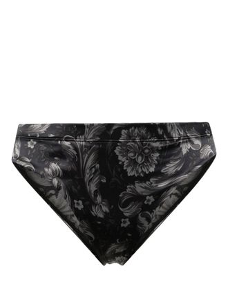 Versace Slip mit Barocco-Print - Schwarz